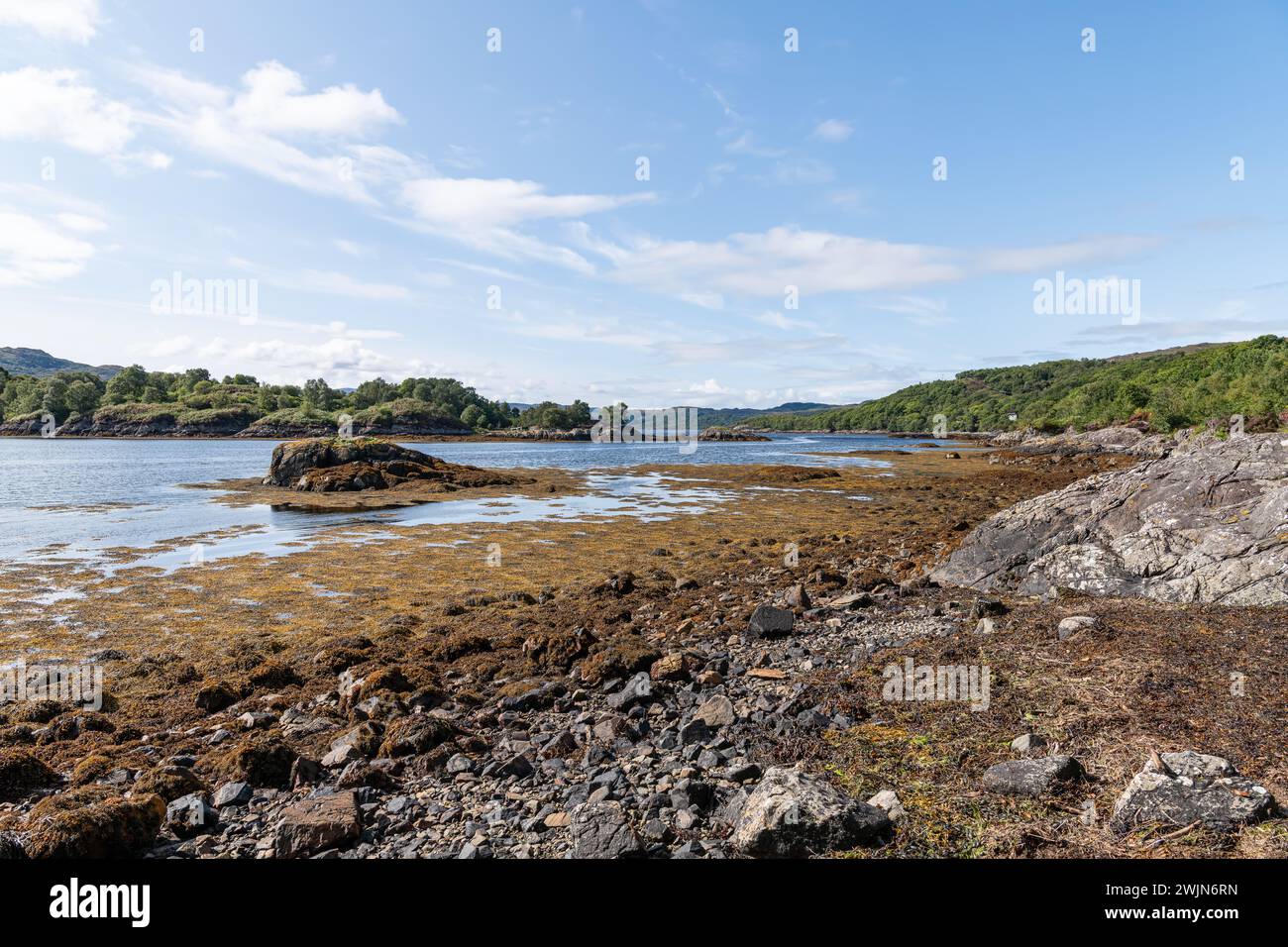 The eastern end of Garbh Eilean Island in Loch Sunart, Highlands ...