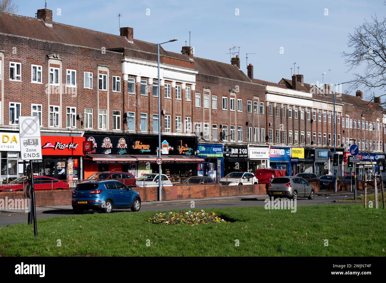 Shops in Hagley Road West, Quinton, West Midlands, England, UK Stock ...