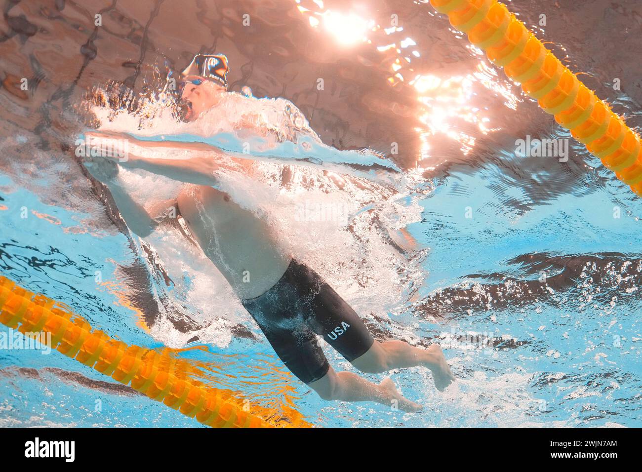 Jake Foster of the United States competes in the men's 200-meter ...