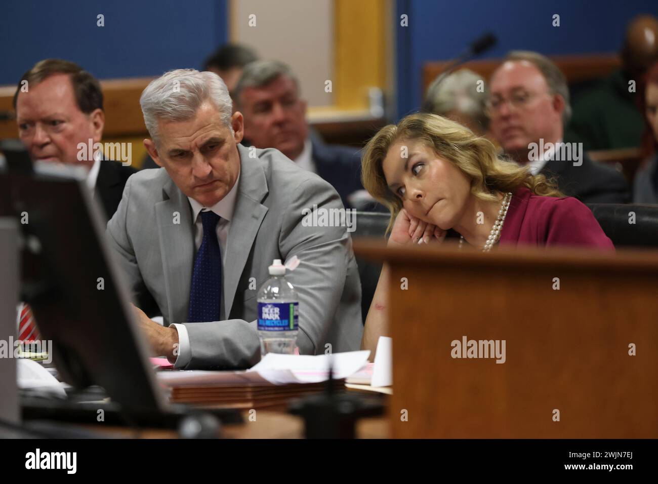 Attorney Ashleigh Merchant and John Merchant, both representing Michael ...