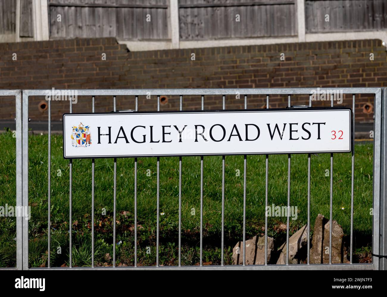 Hagley Road West road sign, Quinton, West Midlands, England, UK Stock ...