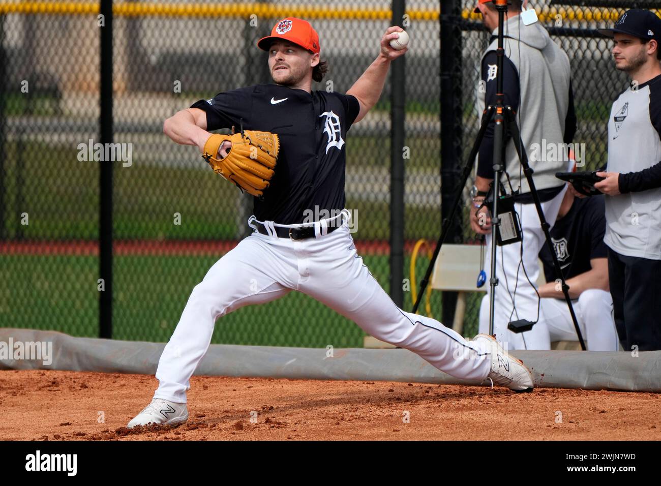 Detroit Tigers relief pitcher Kolton Ingram throws during a baseball ...