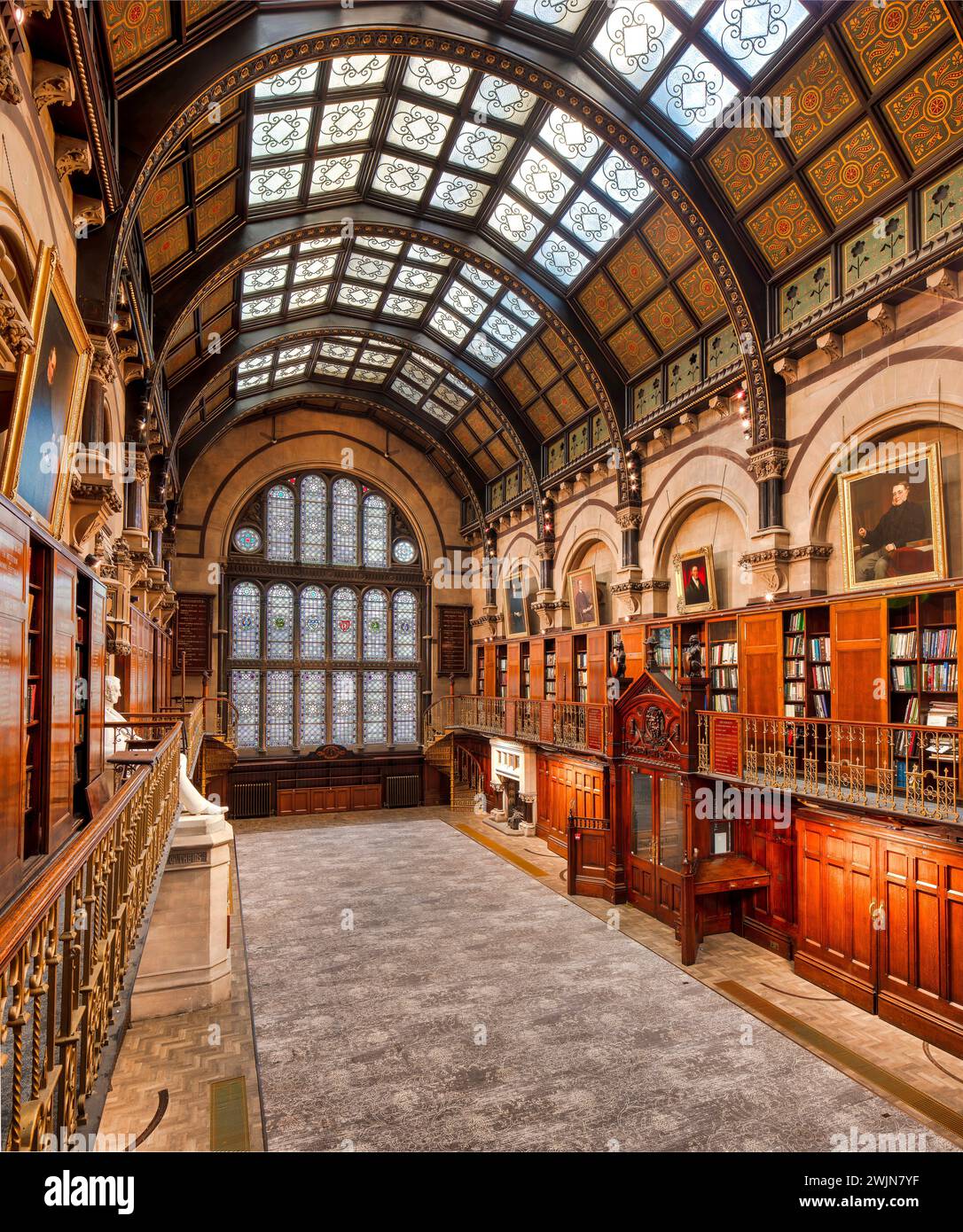 Internal view of the Wood Hall in Neville Hall in The Common Room of ...