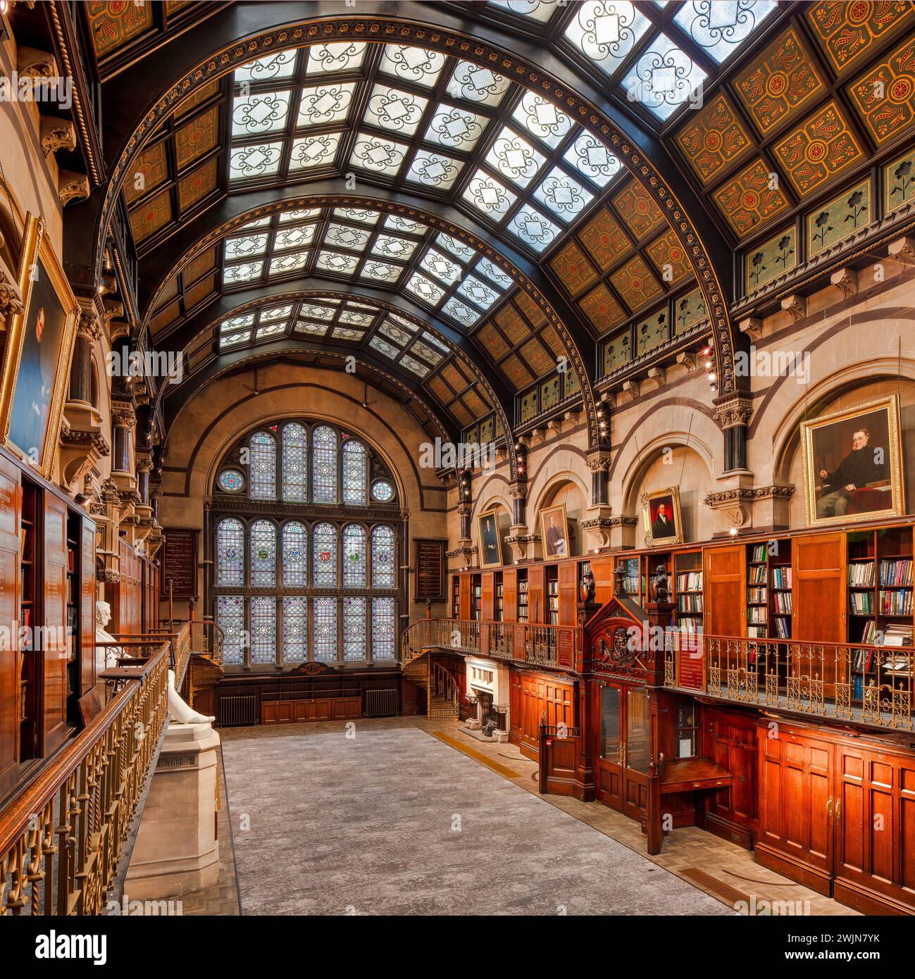 Internal view of the Wood Hall in Neville Hall in The Common Room of ...