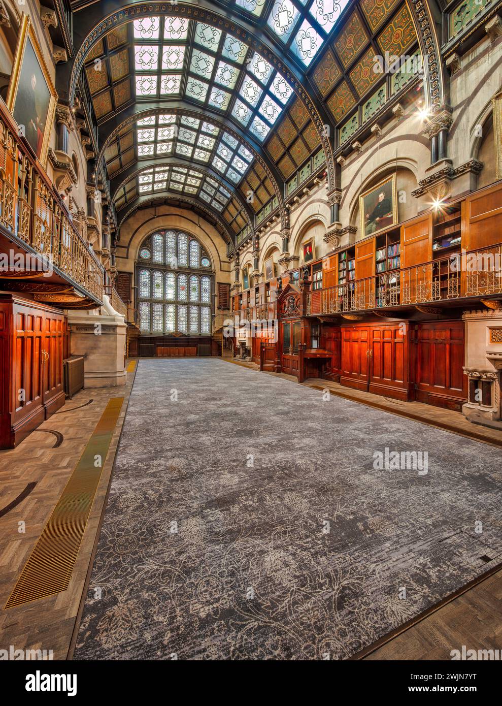 Internal view of the Wood Hall in Neville Hall in The Common Room of ...