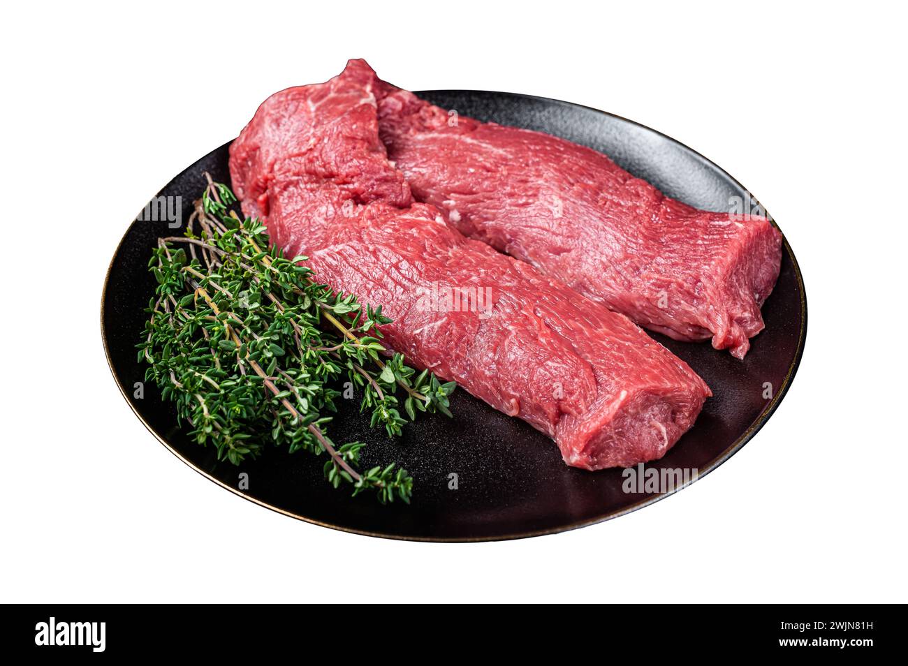 Halal fresh lamb tenderloin meat, Mutton sirloin fillet with thyme ...