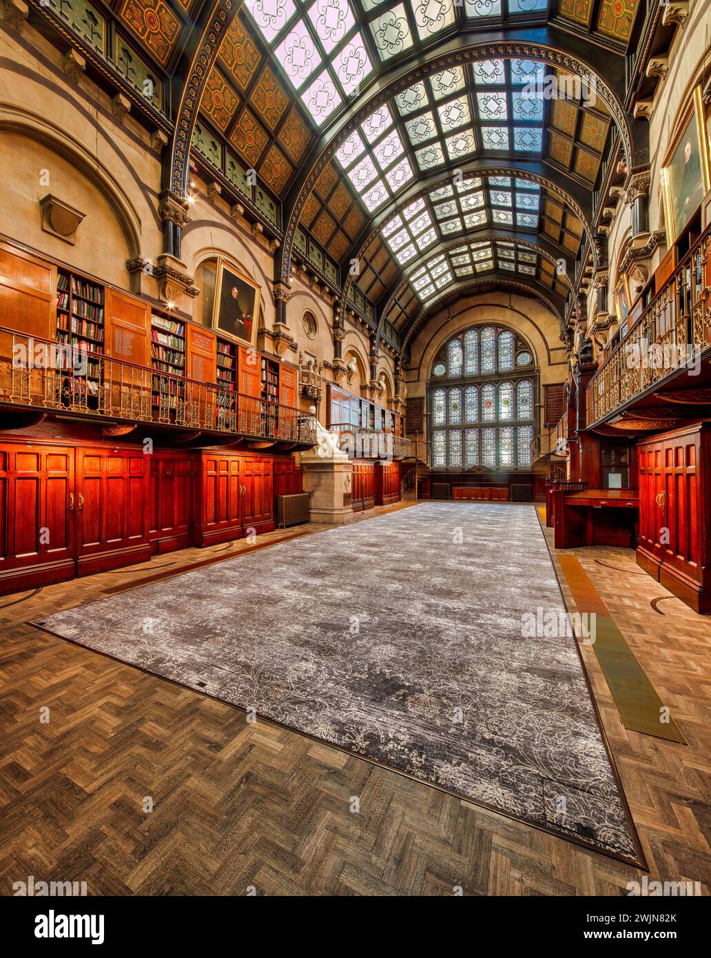 Internal view of the Wood Hall in Neville Hall in The Common Room of ...