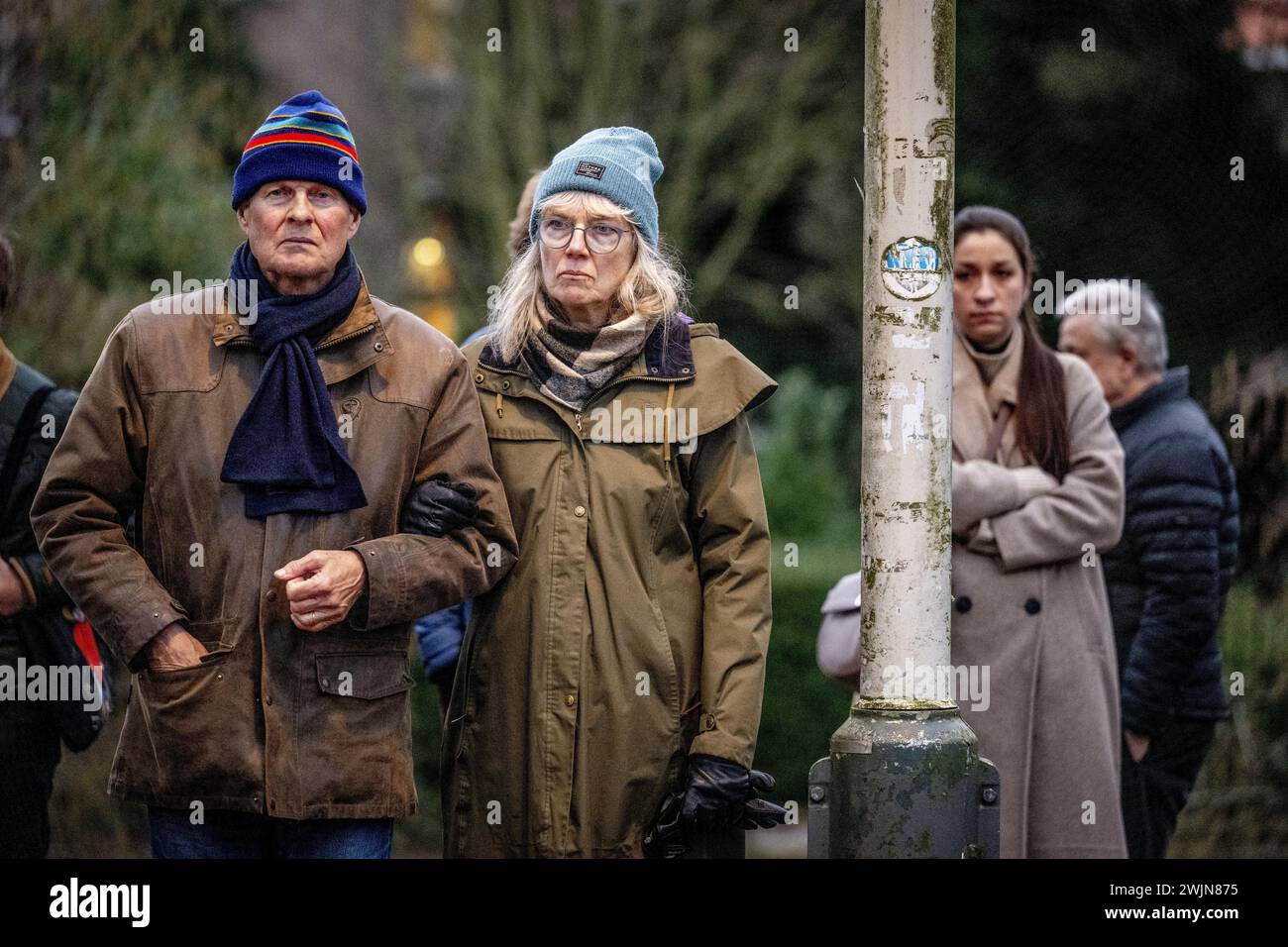 THE HAGUE - People gather at the Russian embassy in The Hague to hold a ...