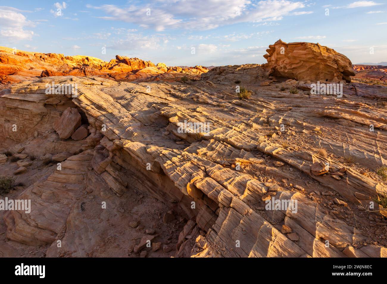 Eroded Aztec sandstone formations in Valley of Fire State Park in ...