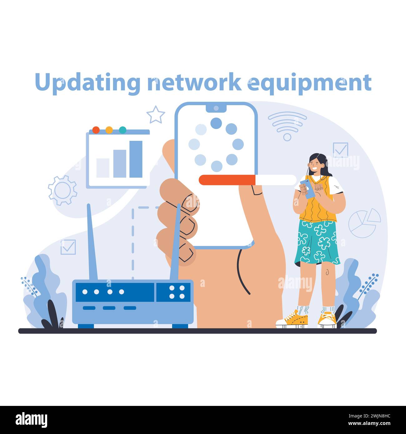 Wi-Fi network. Specialist setting up, developing and maintaining ...