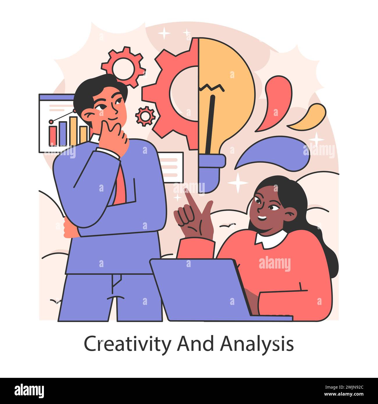 Creativity and analysis concept in advertising. A thoughtful approach ... Creativity and analysis concept in advertising. A thoughtful approach ...