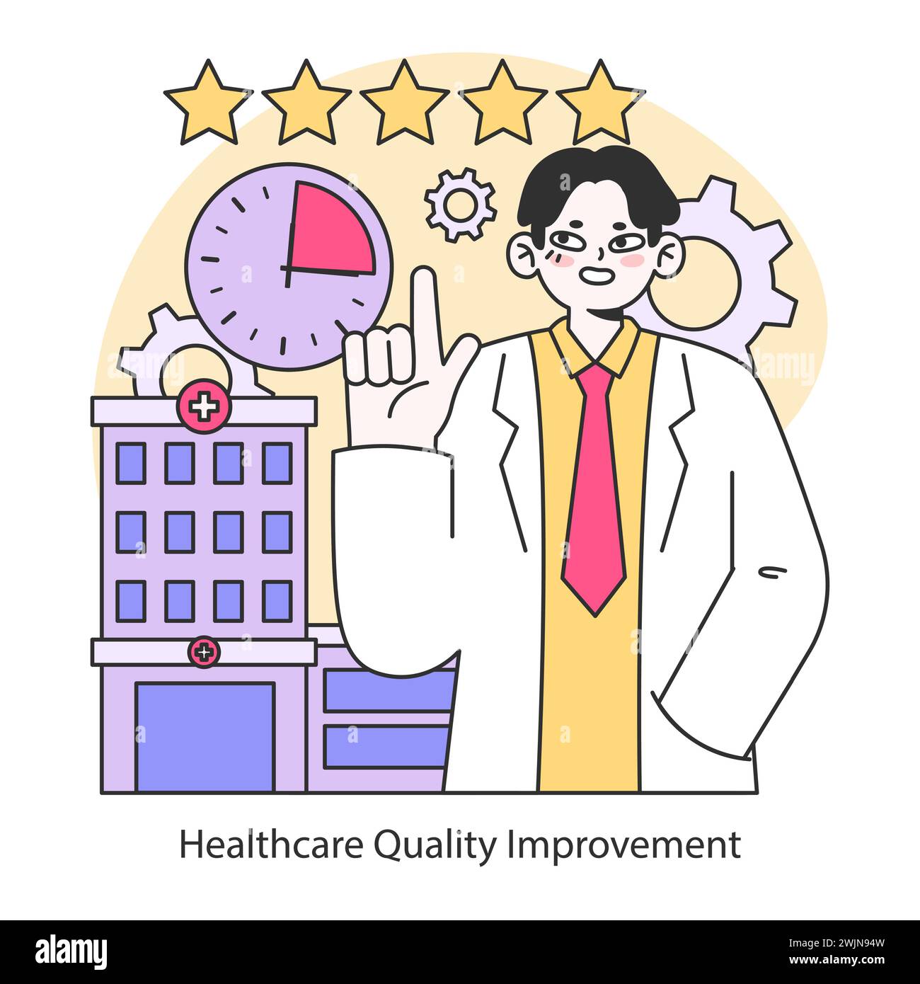 Healthcare Quality Improvement concept. Aiming for excellence in ...