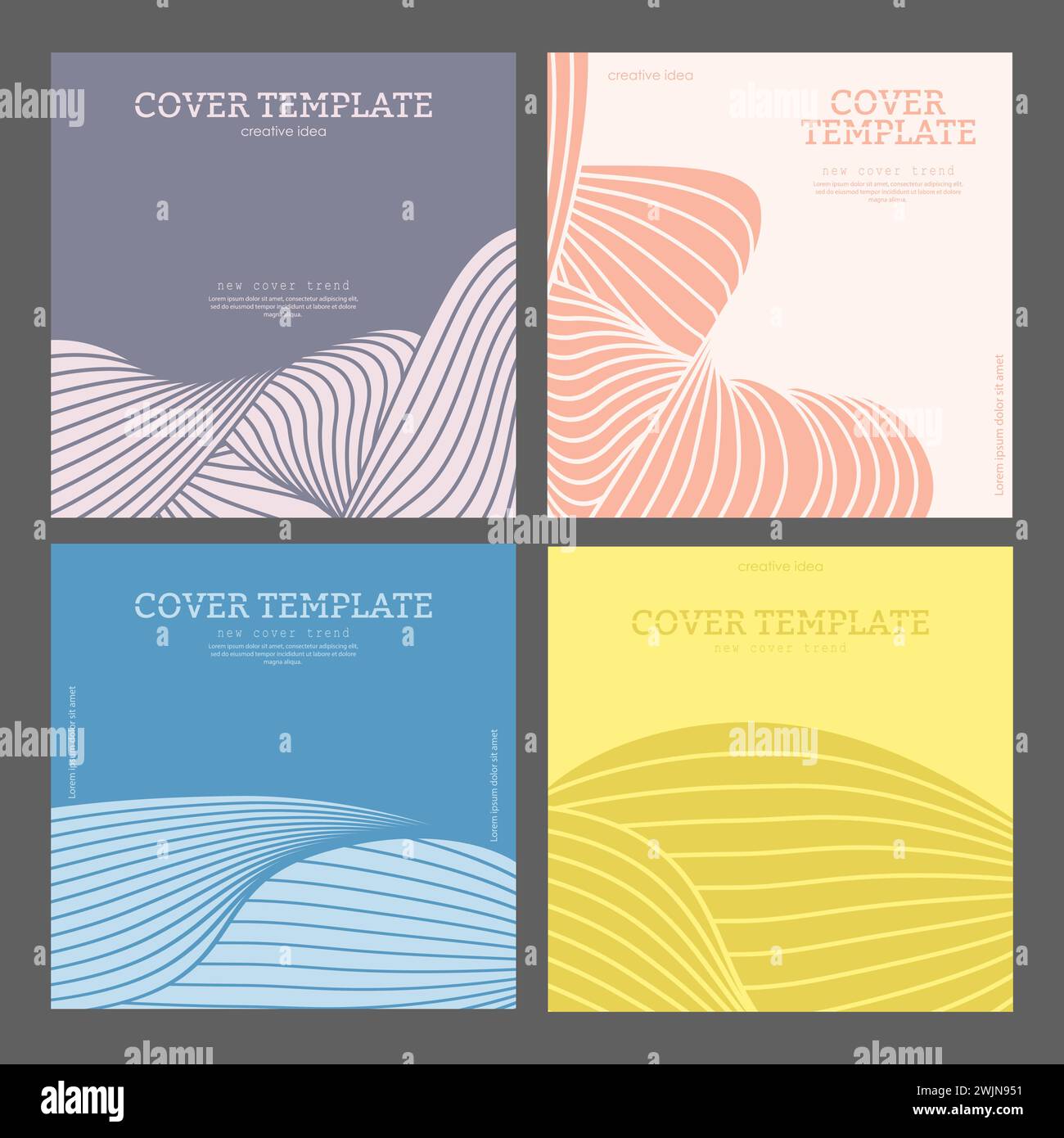 The design of the lines. A template for trending covers, banners ...