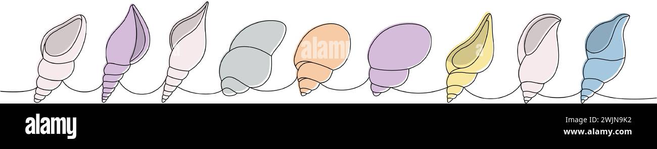 Scallop sea shells set. Sea shells, mollusks, scallop, pearls. Tropical ...