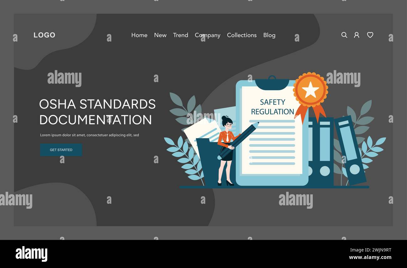 OSHA Standards Documentation vector. A professional ensuring rigorous ...