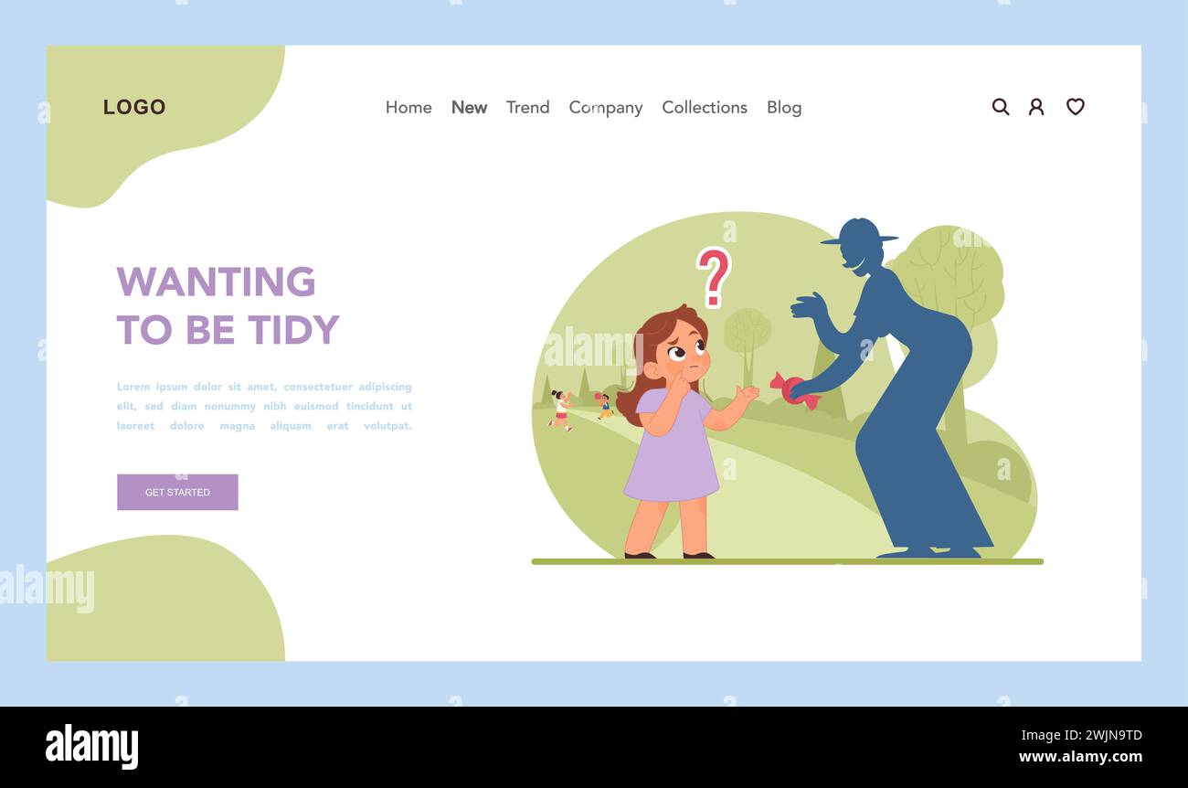 Stranger danger awareness. Little girl confused and hesitating ...