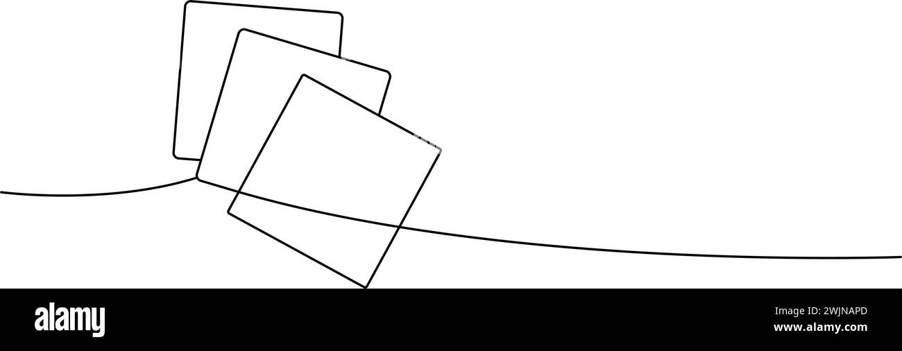 Cleaning rags one line continuous drawing. Cleaning service tools ...