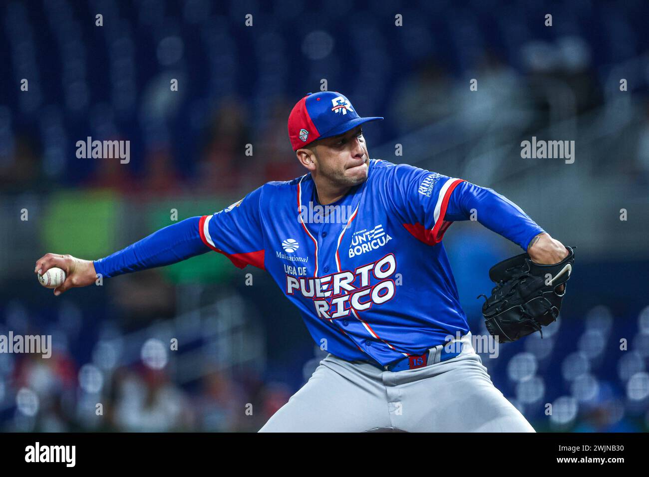MIAMI, FLORIDA - FEBRUARY 2: Alejandro Sanabia starting pitcher of ...
