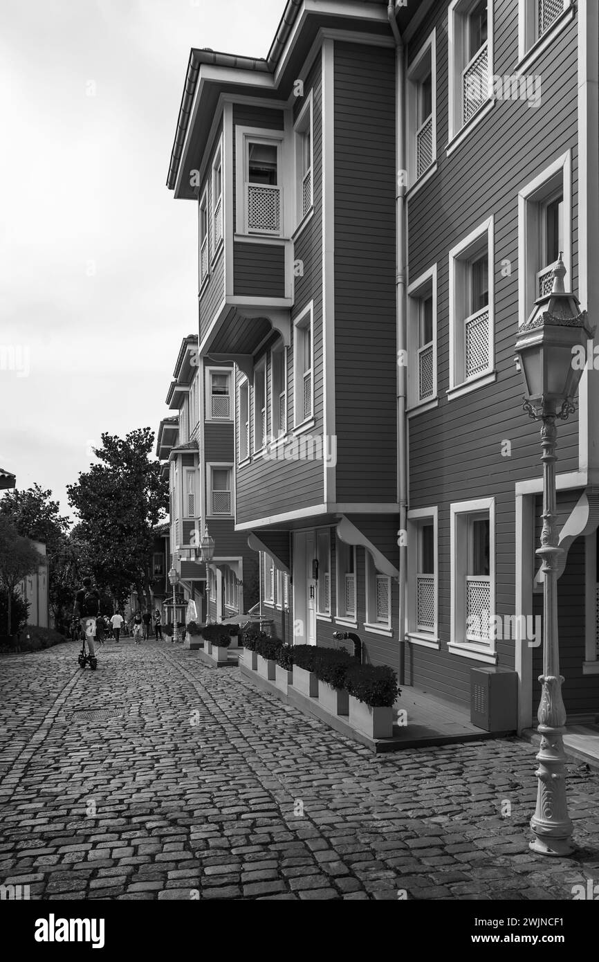 typical Turkish wooden construction photographed in the center of ...