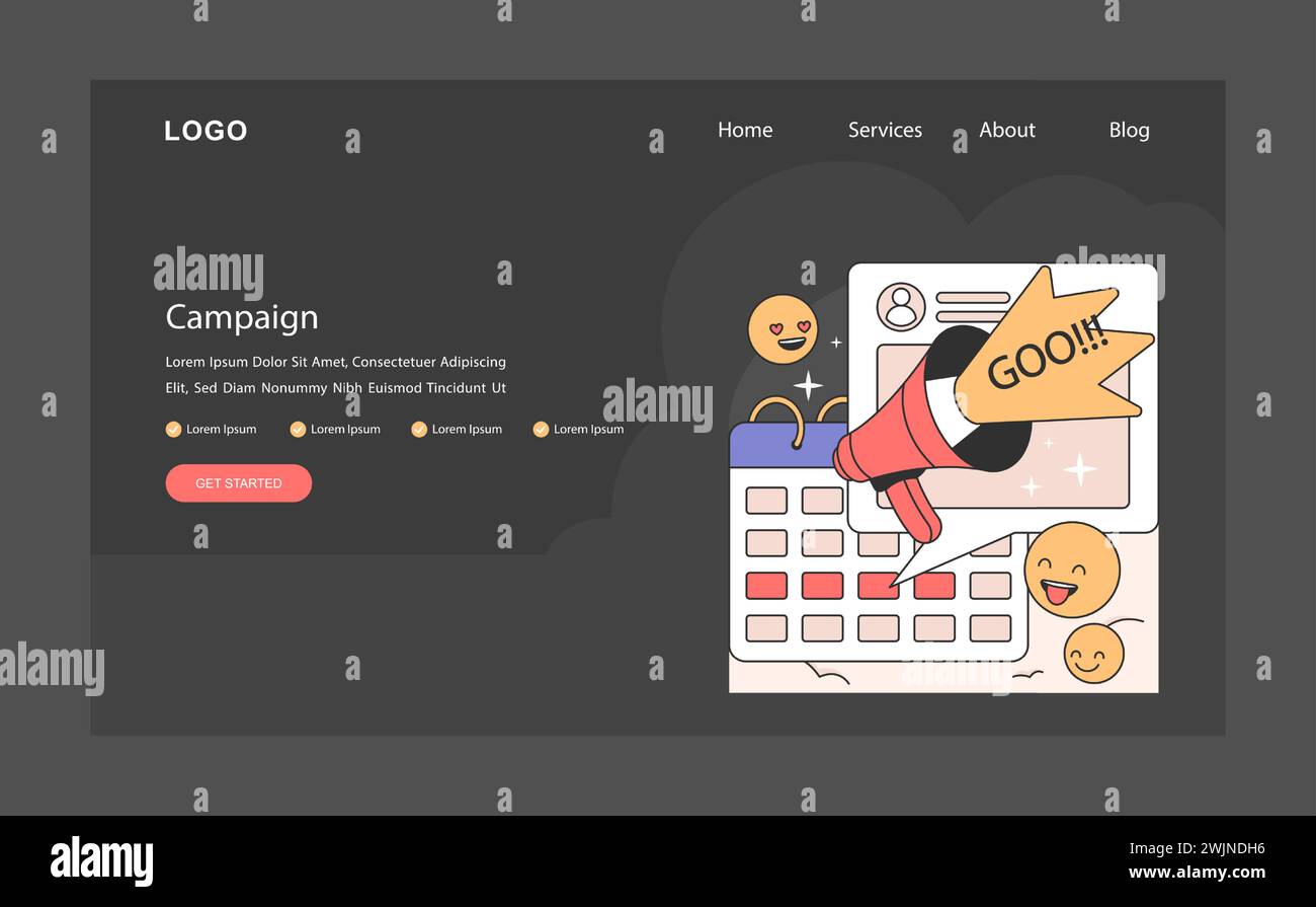 Campaign planning concept. Illustration of strategic scheduling and ...