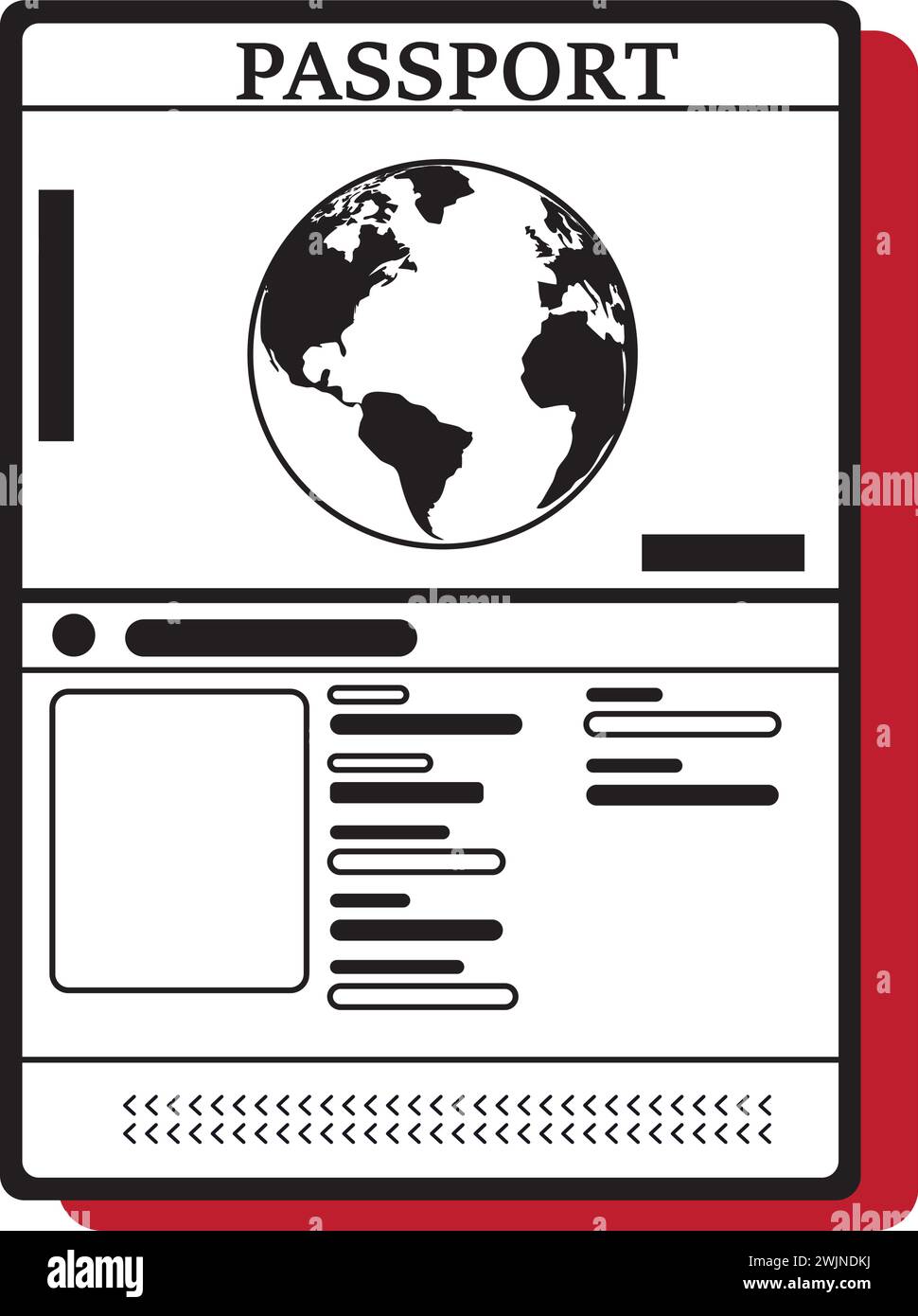 Identification icon monochrome simple Stock Vector Images - Alamy