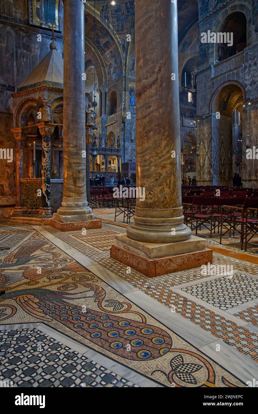VENICE, ITALY, February 2, 2024 : Inside Patriarchal Cathedral Basilica ...