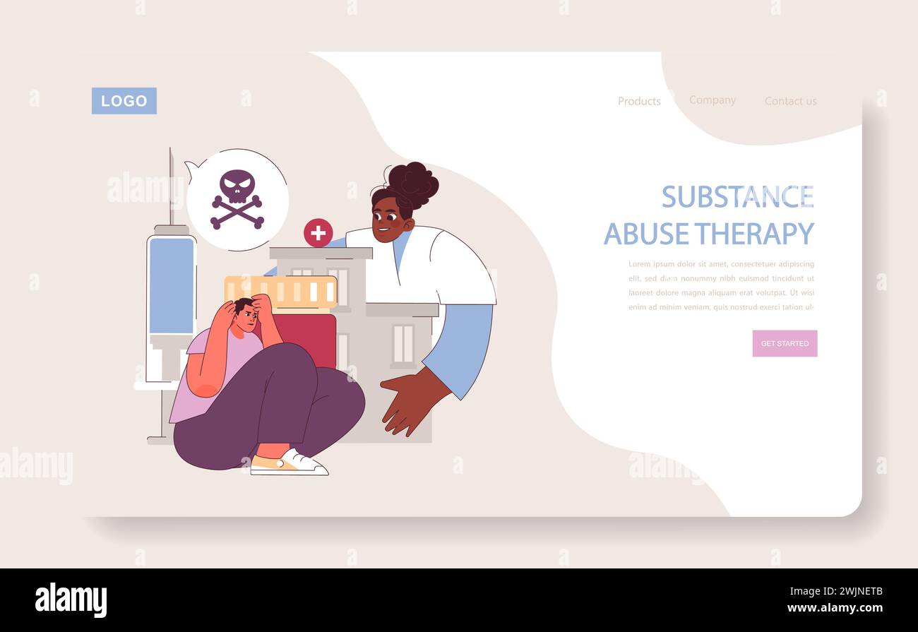 Substance Abuse Therapy concept. Compassionate care in overcoming ...