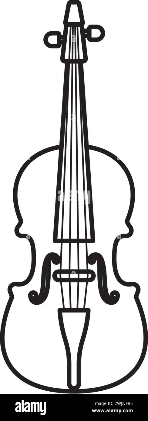 Isolated violin musical instrument icon Flat design Vector Stock Vector ...