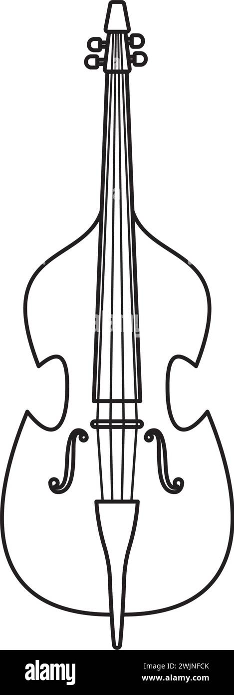Isolated cello musical instrument icon Flat design Vector Stock Vector ...