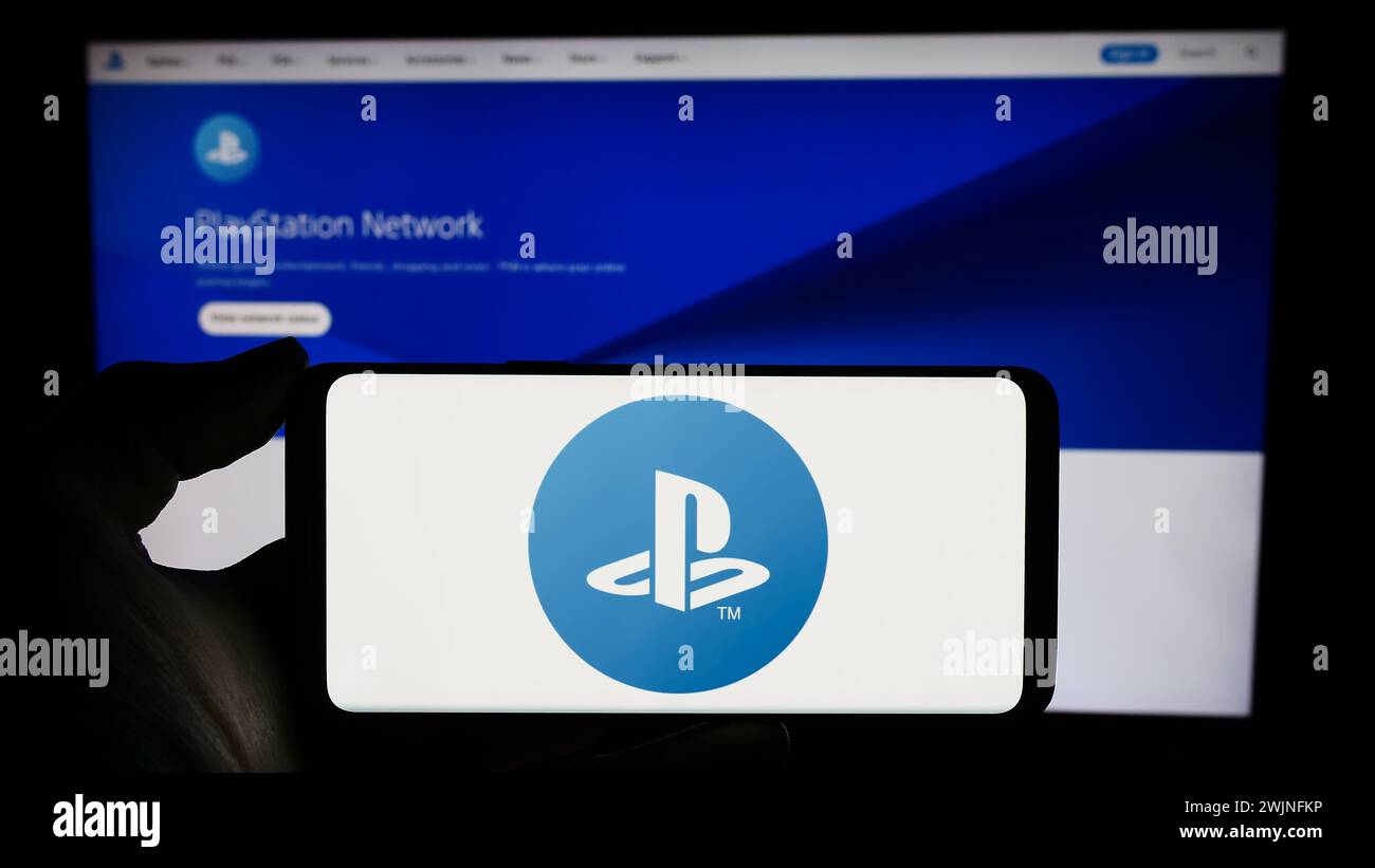 Playstation logo game logo hi-res stock photography and images - Alamy