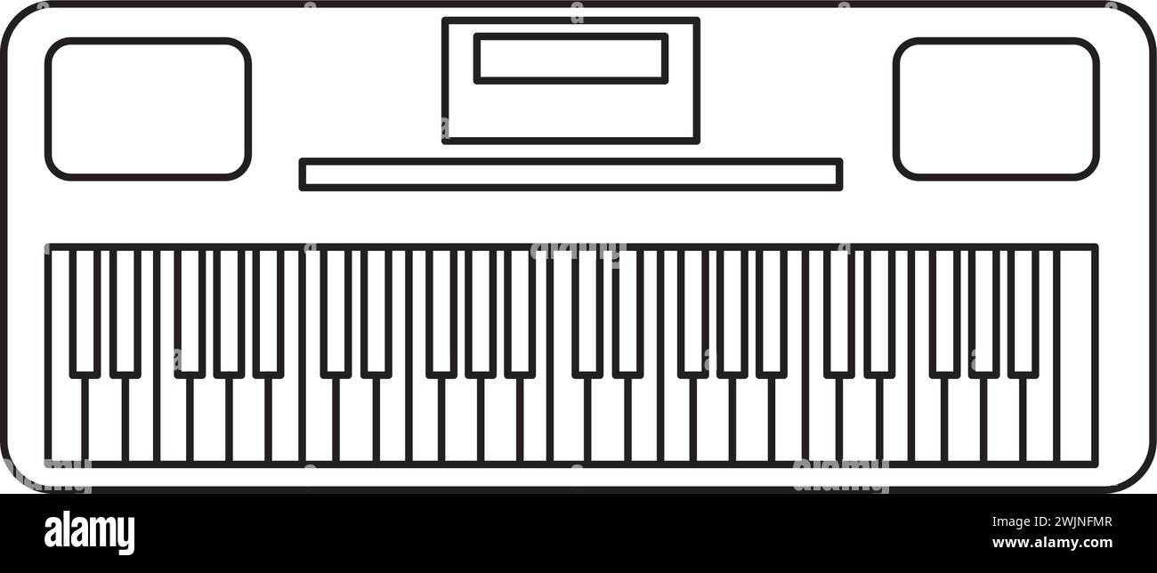 Isolated keyboard musical instrument icon Flat design Vector Stock ...