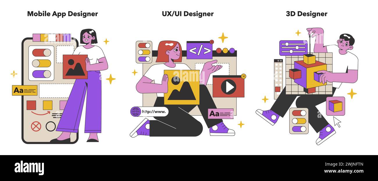 Innovative Design Spectrum set. Experts in mobile app, UX UI, and 3D ...