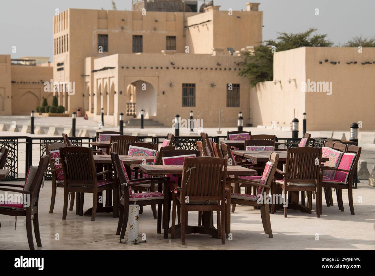 Doha ,Qatar-April 20,2023: Al Wakrah Market is built in a traditional ...