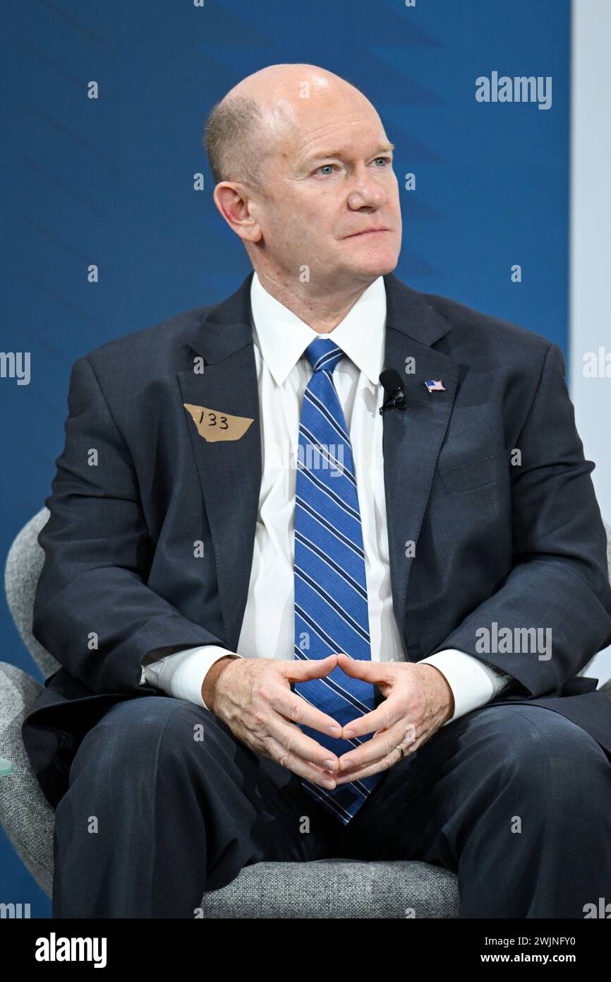 Munich, Germany. 16th Feb, 2024. Chris Coons, US Senator, pictured at ...