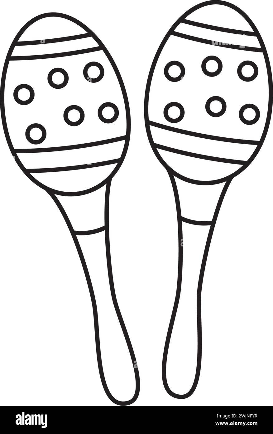 Maracas Drawing Maracas Music Musical Instrument Illustration PNG