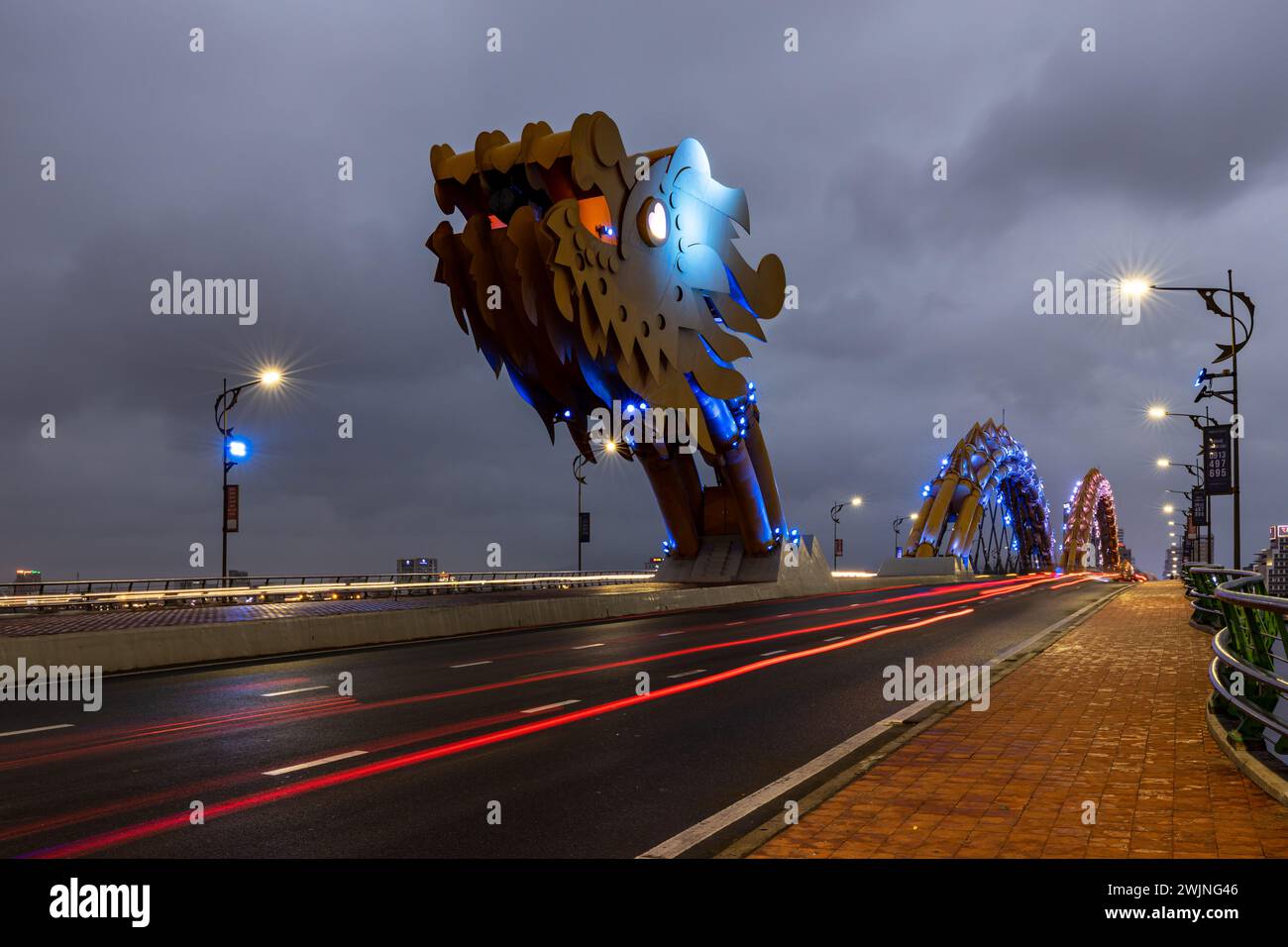 The Dragon bridge of Da Nang in Vietnam Stock Photo - Alamy