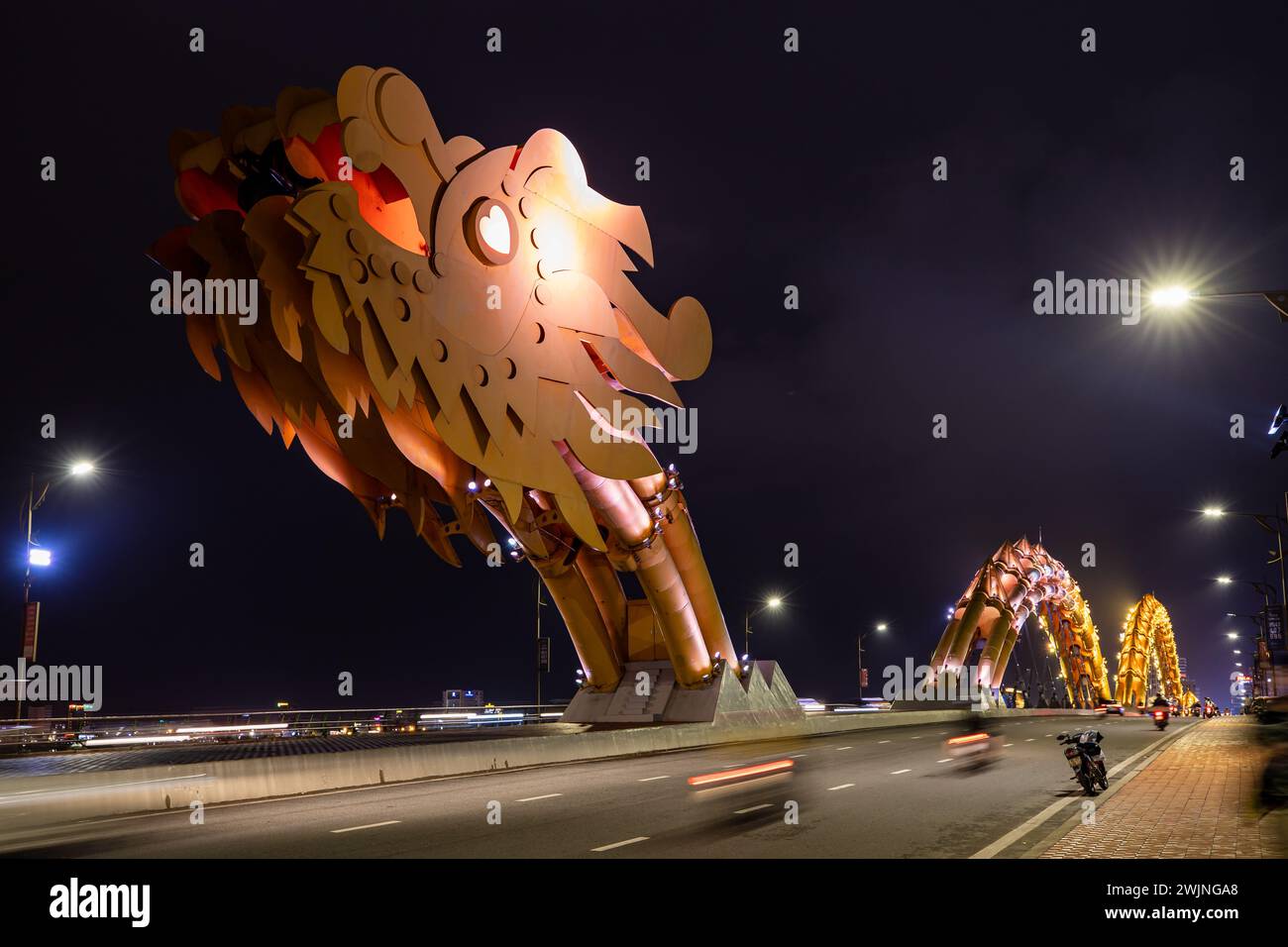 The Dragon bridge of Da Nang in Vietnam Stock Photo - Alamy