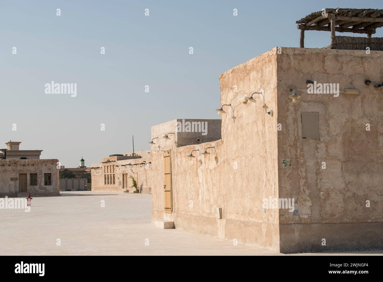 Doha ,Qatar-April 20,2023: Al Wakrah Market is built in a traditional ...