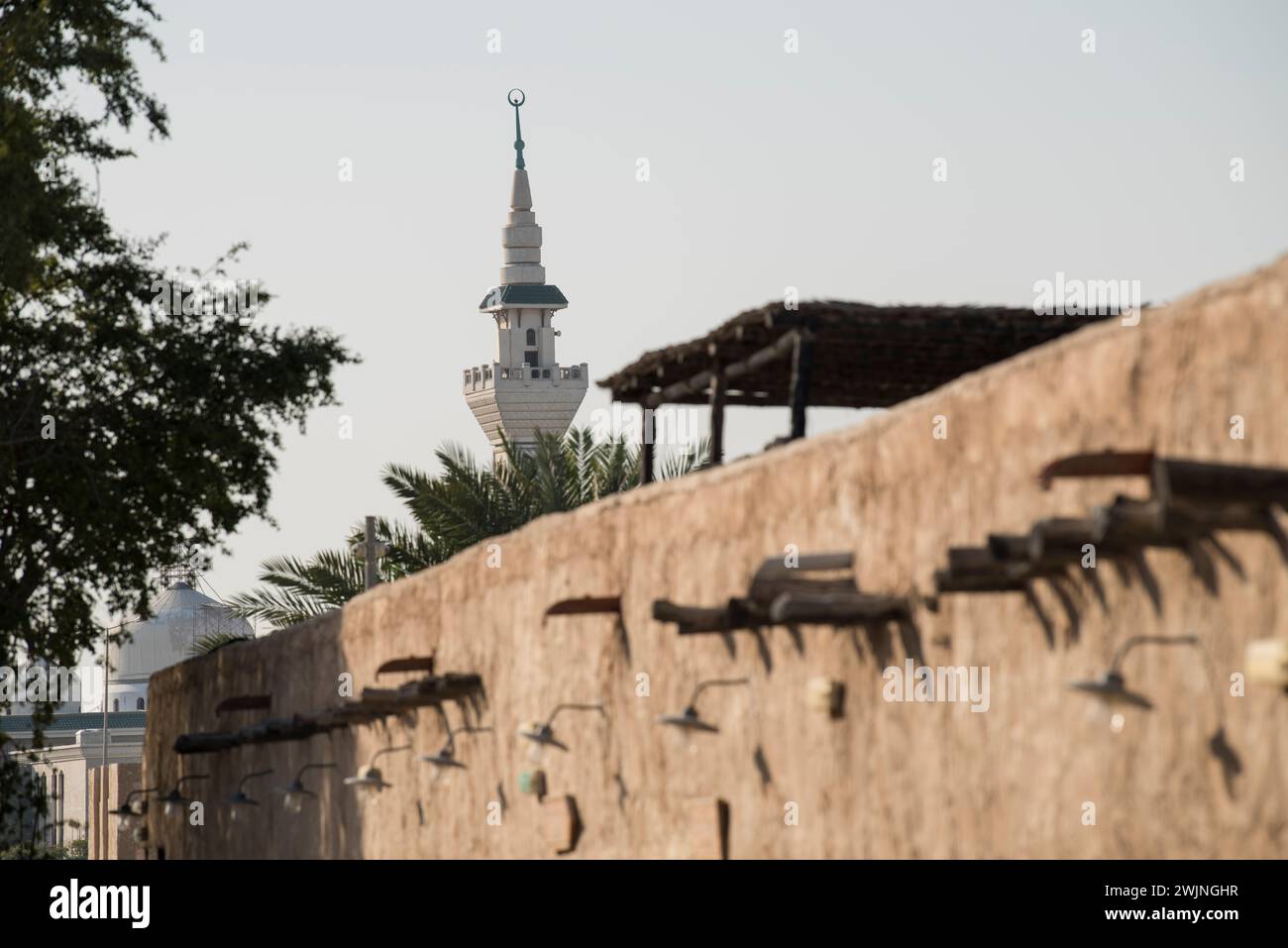 Doha ,Qatar-April 20,2023: Al Wakrah Market is built in a traditional ...