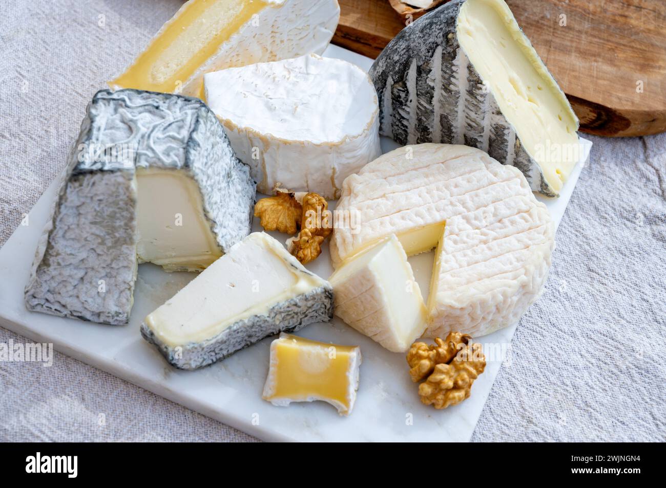 French cheeses collection, Perail les Buissieres sheep cheese ...