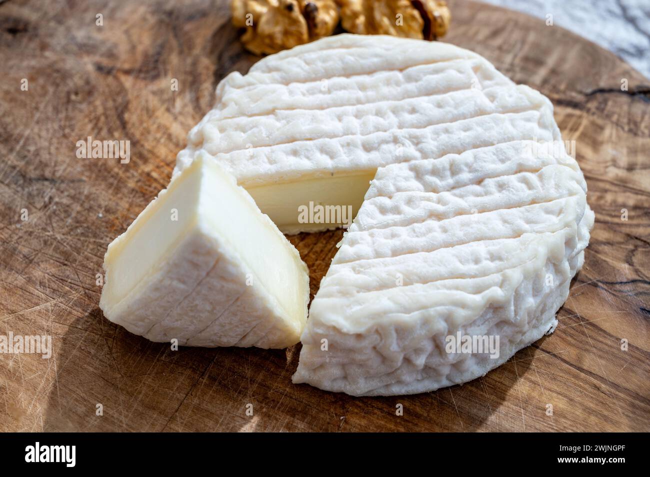 Cheese collection, French Perail les Buissieres white soft cheese made ...