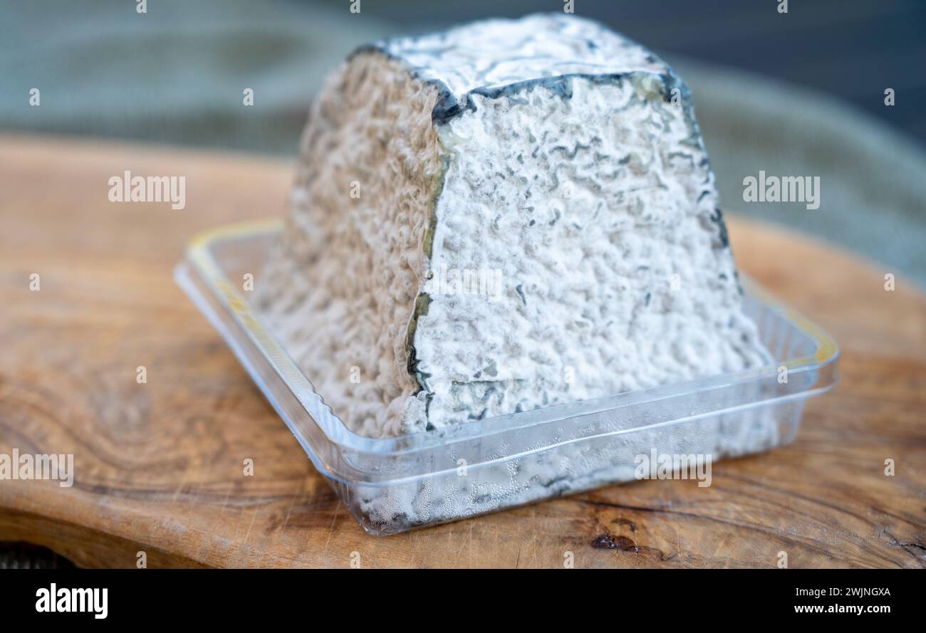 Cheese collection, French Pouligny pyramid cheese made from goat milk ...