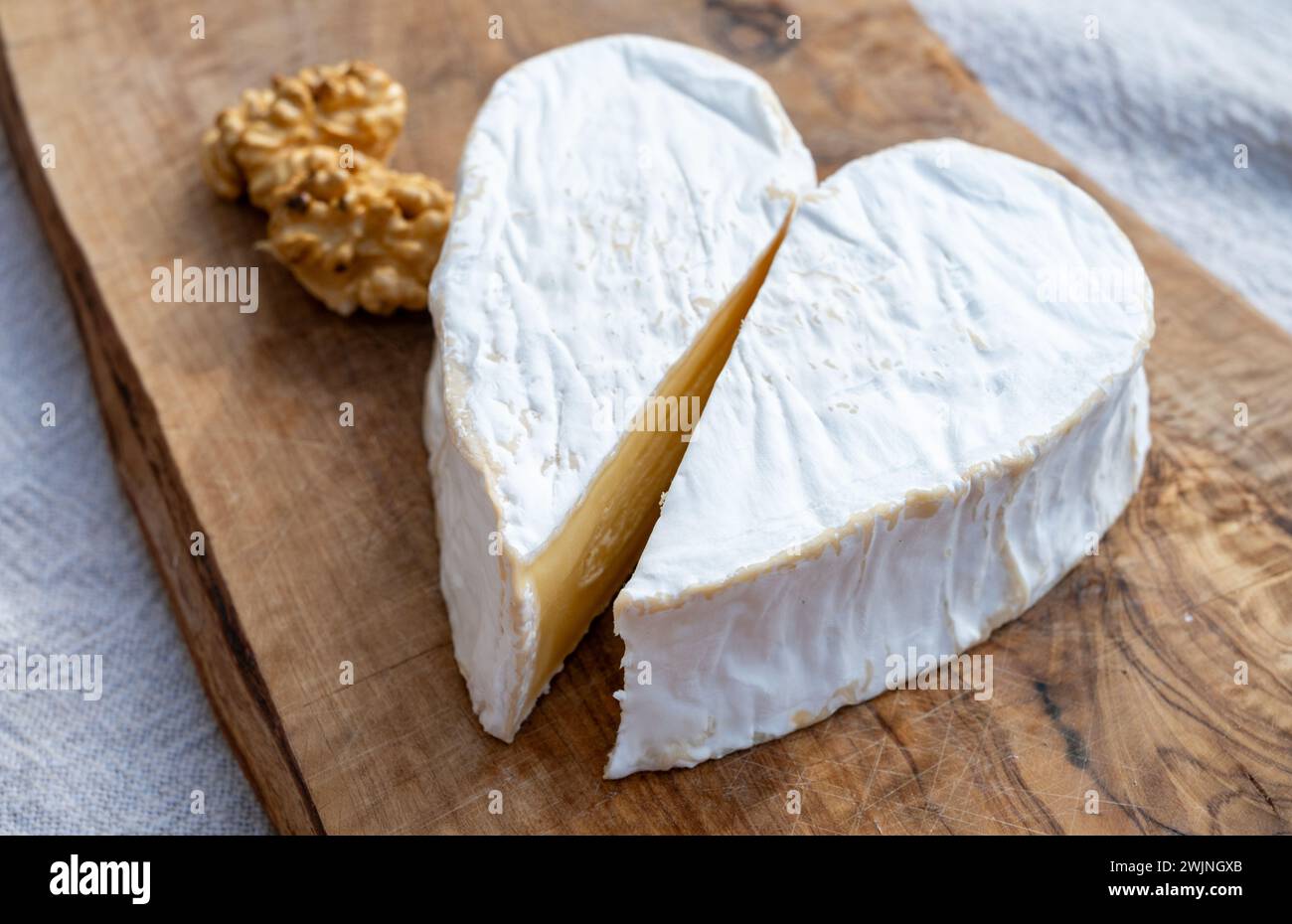 Cheese collection, French cheese from Normandy region, heart-shaped ...