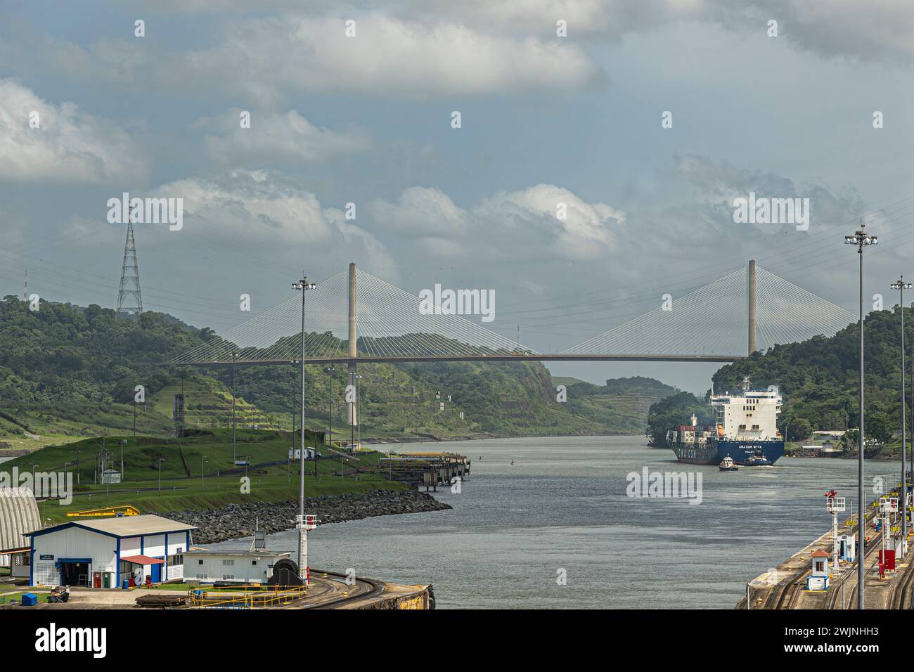 Panama Canal, Panama - July 24, 2023: Seen from Pedro Miguel locks ...
