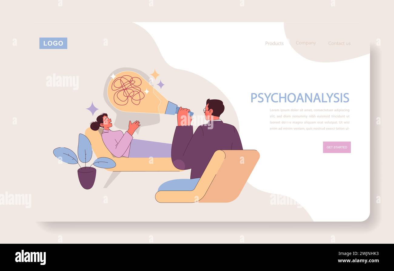 Unraveling Minds concept. A patient discovers inner thoughts through Psychoanalysis therapy ...