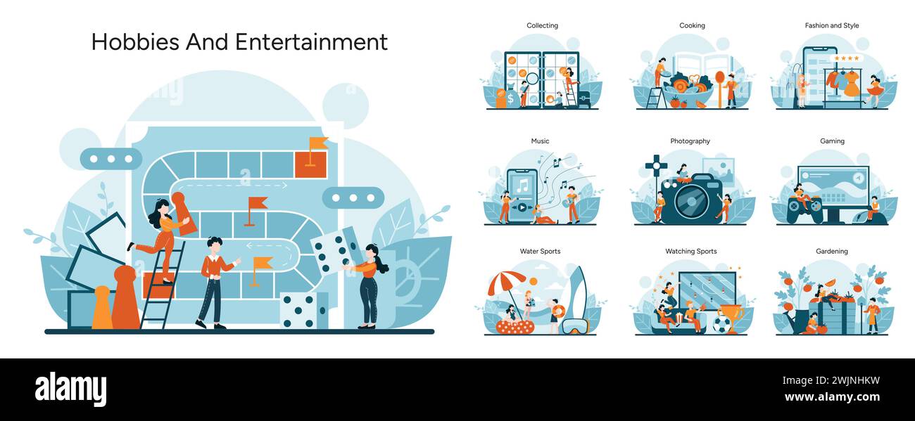 Outdoor pastimes Stock Vector Images - Alamy