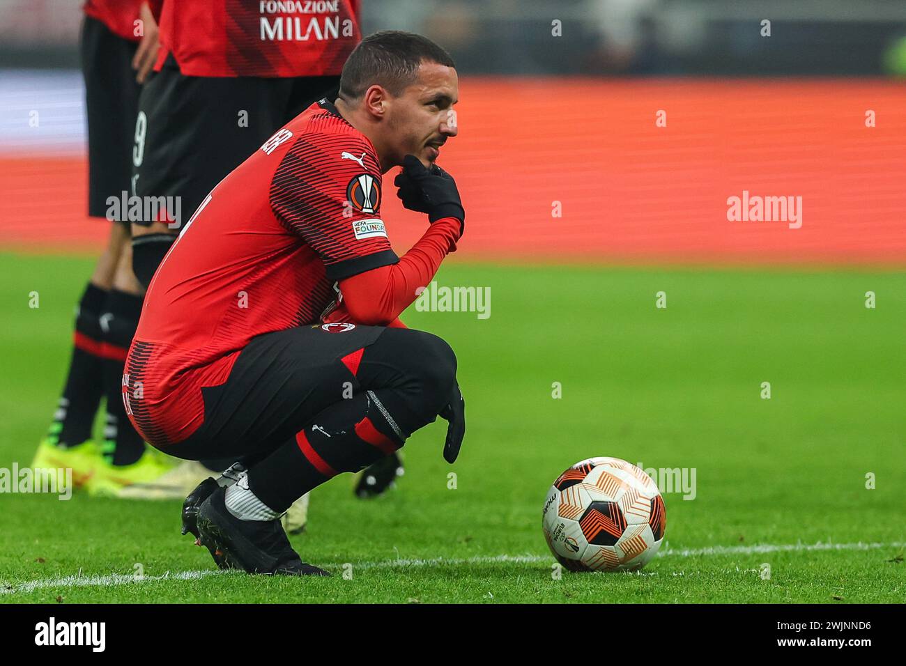 Milan, Italy. 15th Feb, 2024. Ismael Bennacer of AC Milan seen during ...