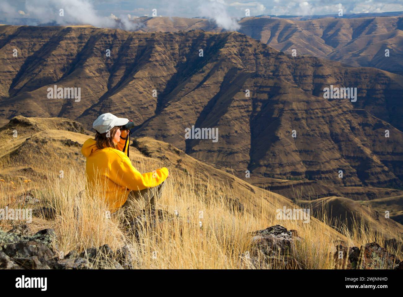 Camp Creek Canyon from Canyon Vista Trail, Zumwalt Prairie Preserve ...