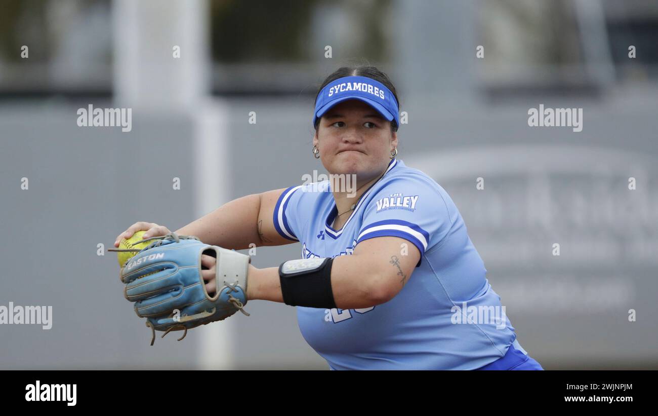 Indiana State infielder Livi Colip during an NCAA softball game against ...