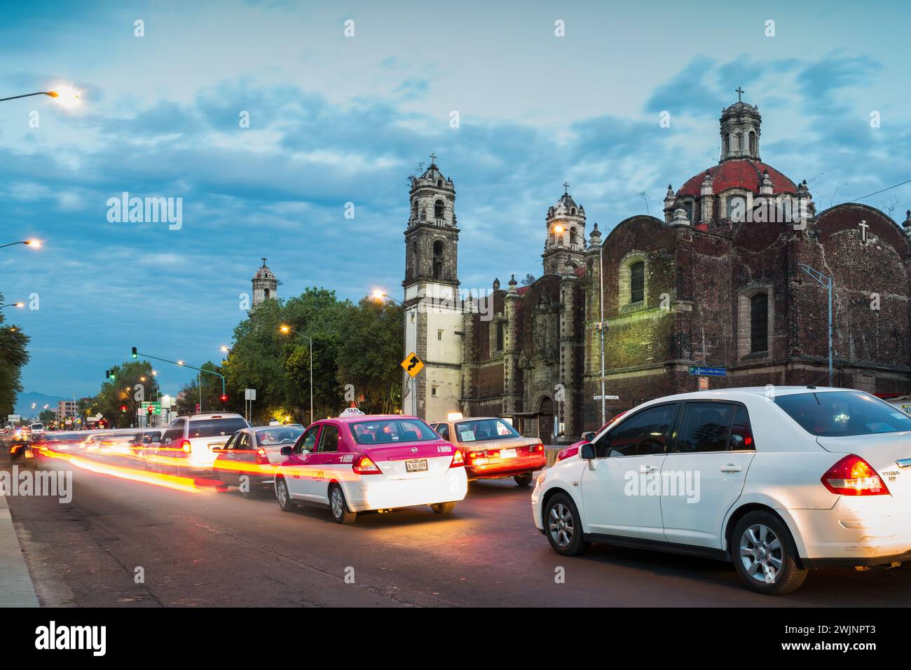 Avenida Hidalgo during rush hour in downtown Mexico City, Mexico Stock ...